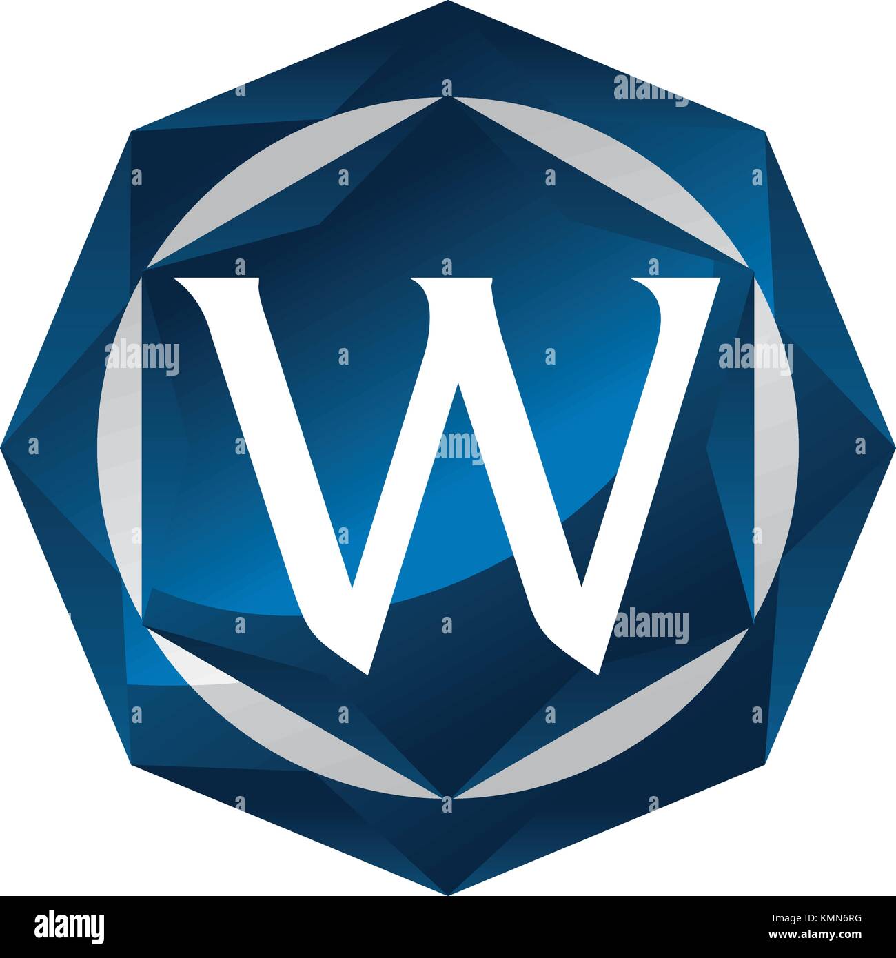 Modern Letter W Stock Vector Image & Art - Alamy