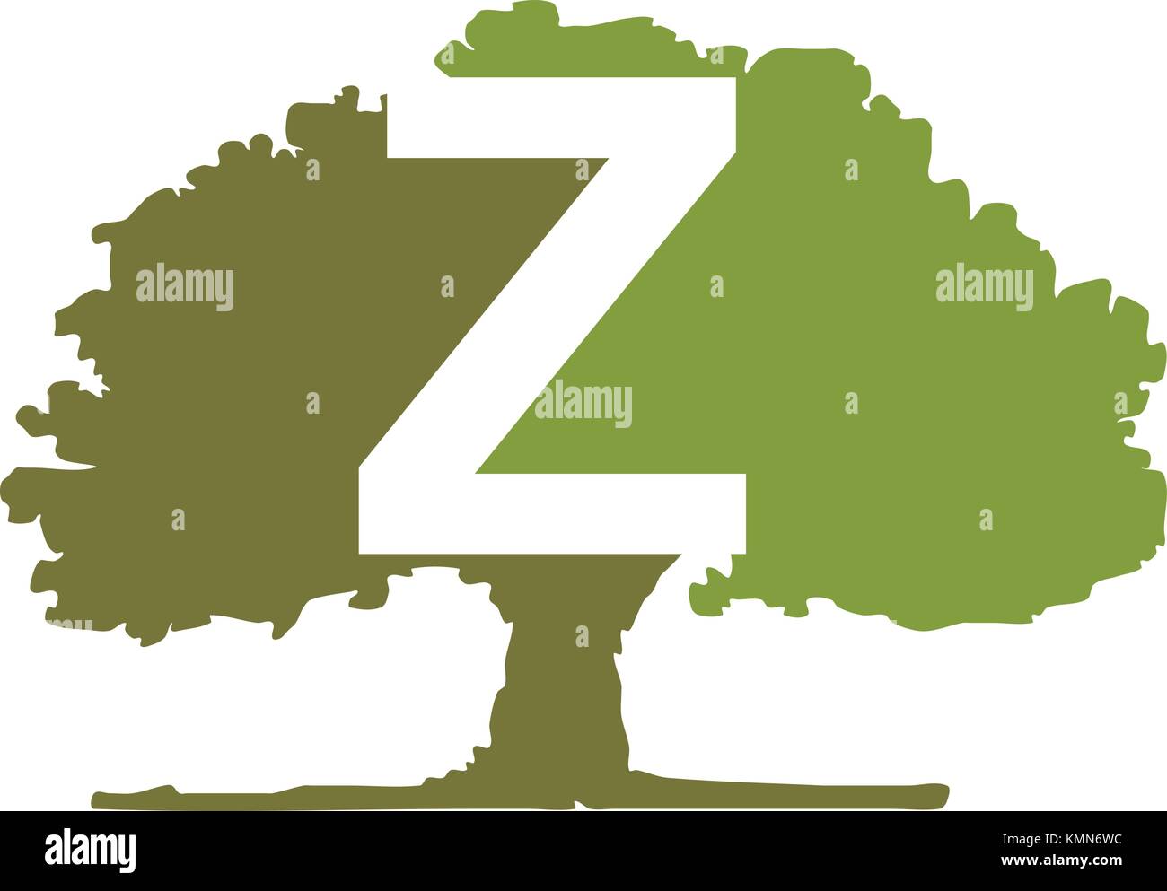Oak Tree Letter Z Stock Vector Image & Art - Alamy