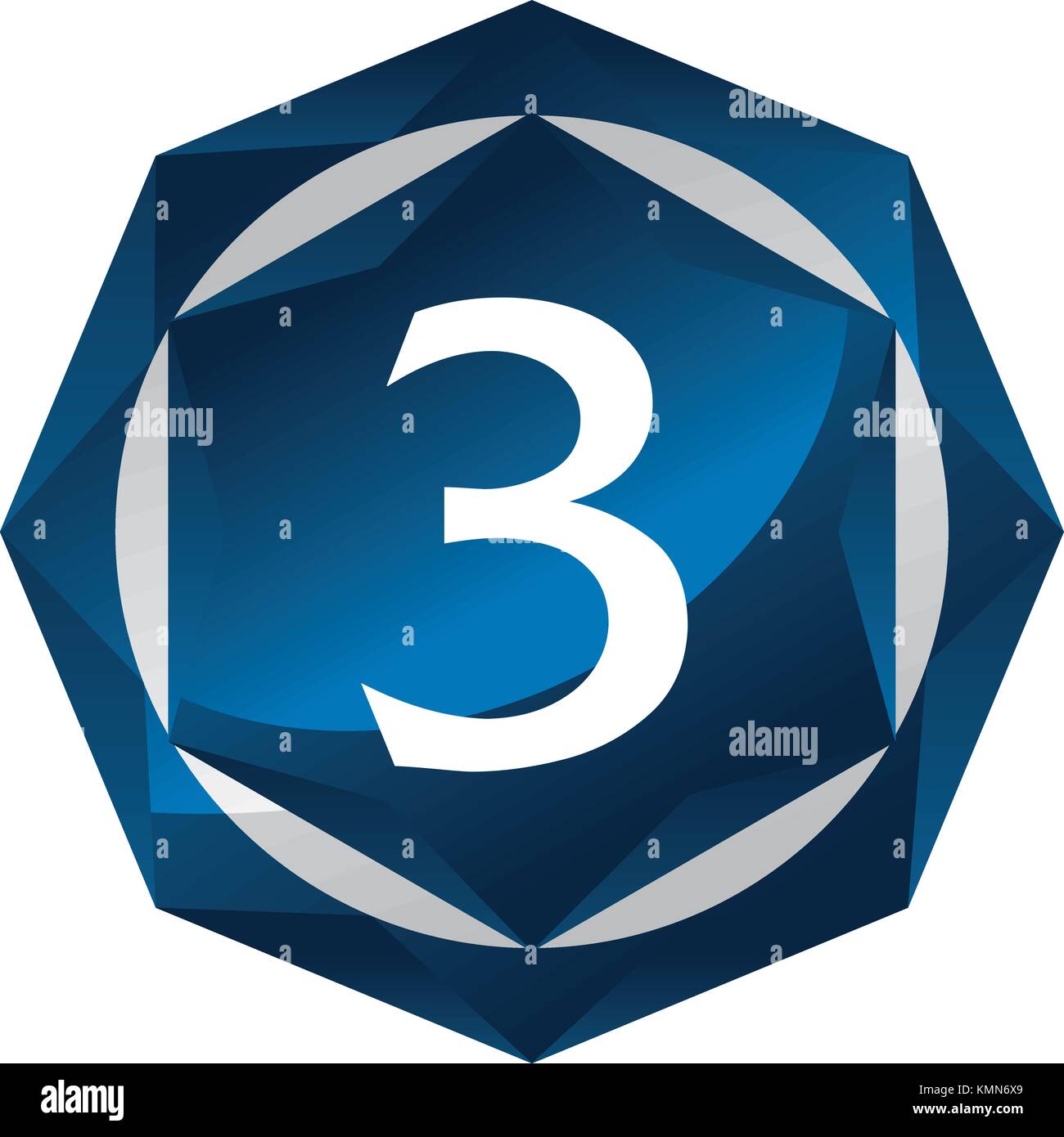 Modern Number 3 Stock Vector Image & Art - Alamy