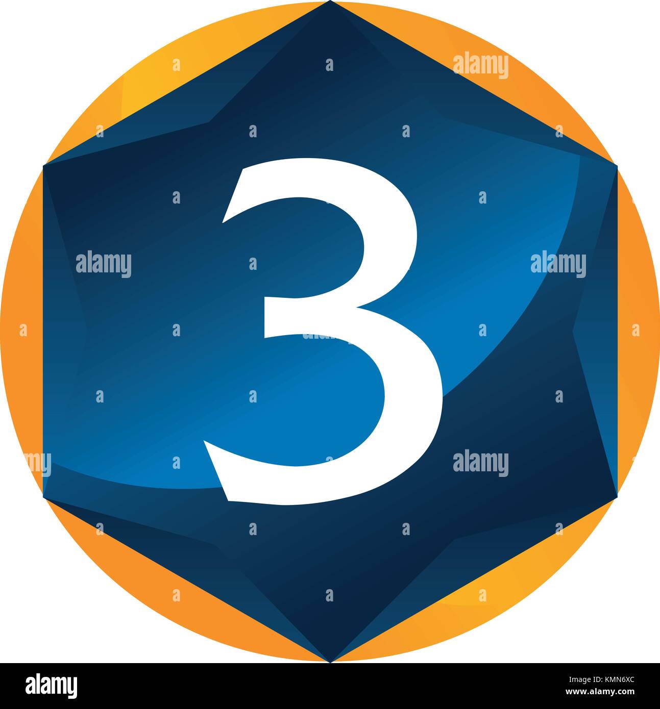 Modern Number 3 Stock Vector Image & Art - Alamy