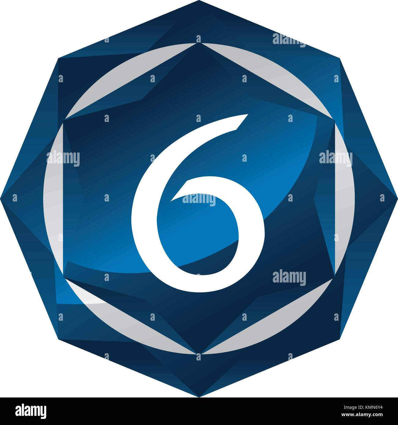 Modern Number 6 Stock Vector Image & Art - Alamy