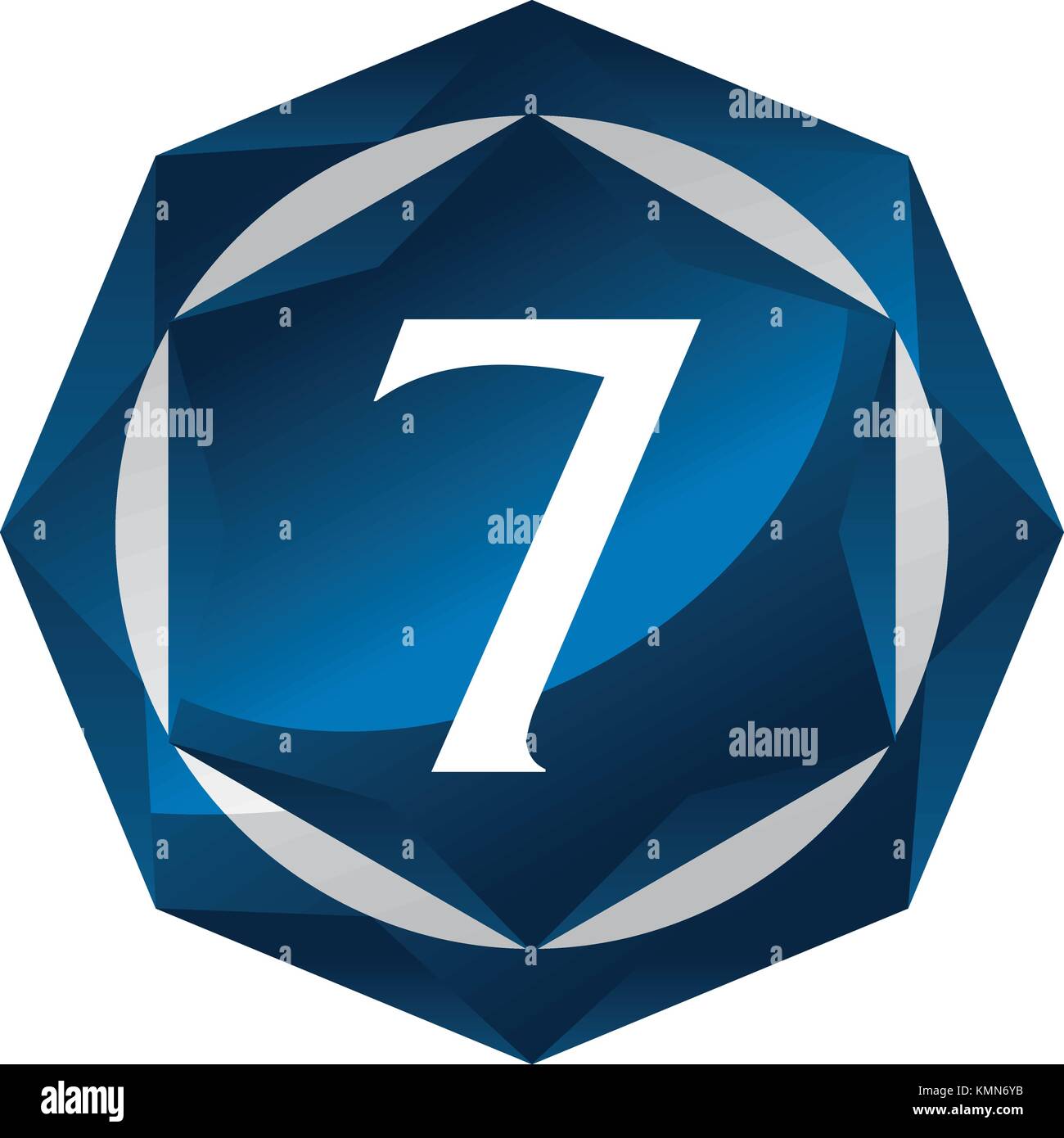 Modern Number 7 Stock Vector Image & Art - Alamy