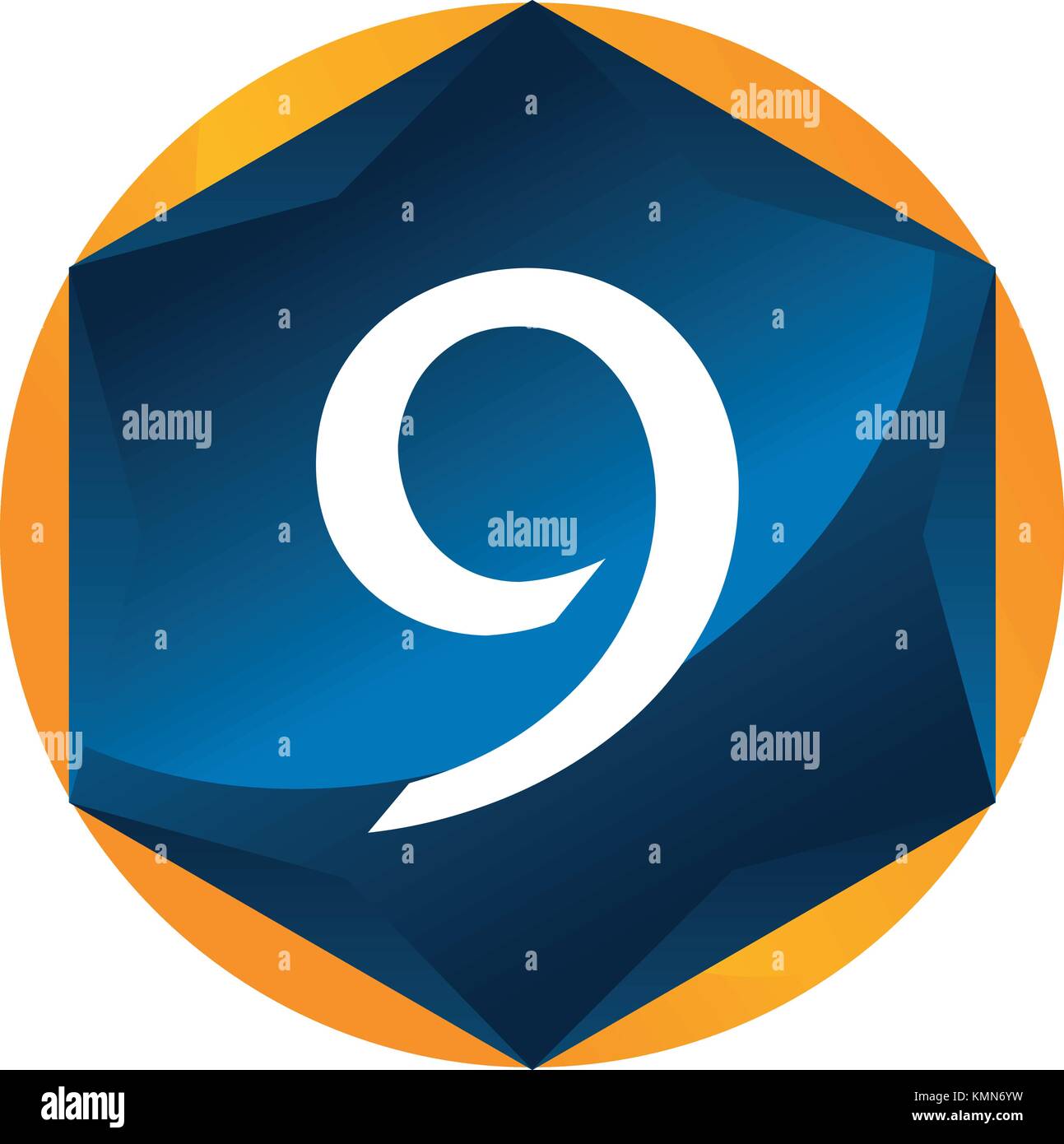 Modern Number 9 Stock Vector Image & Art - Alamy