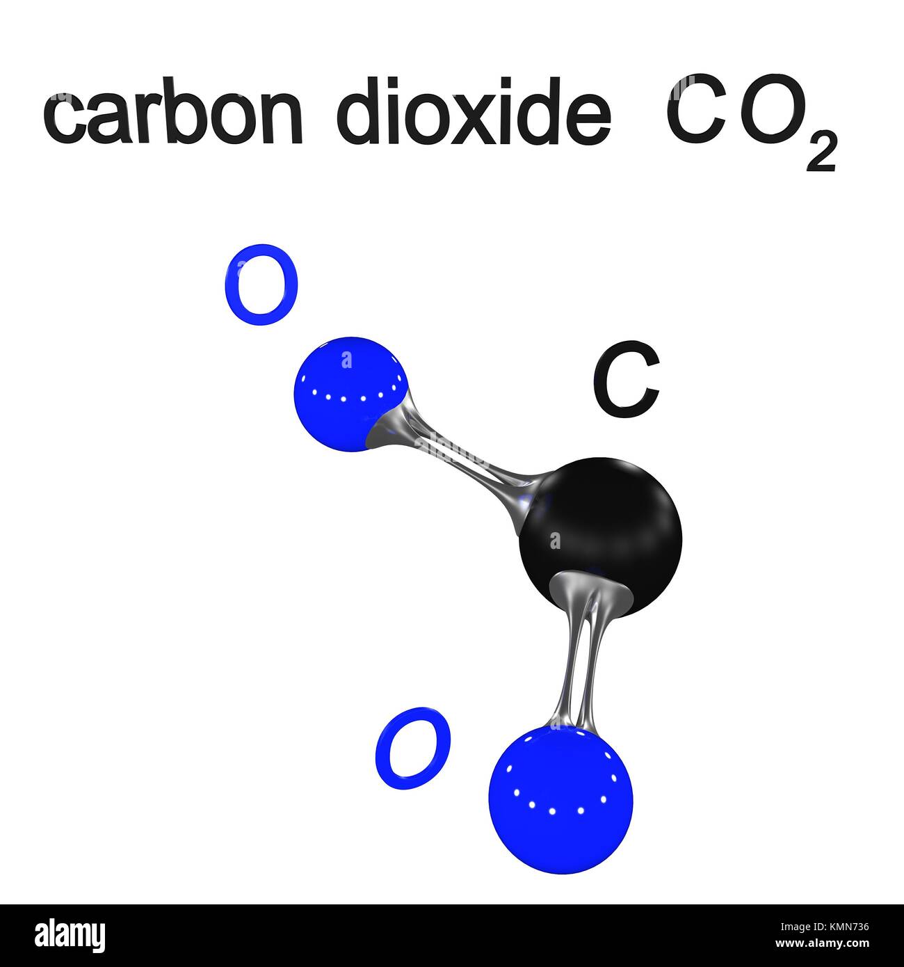 molecule, 3D illustration, carbon dioxide Stock Photo - Alamy