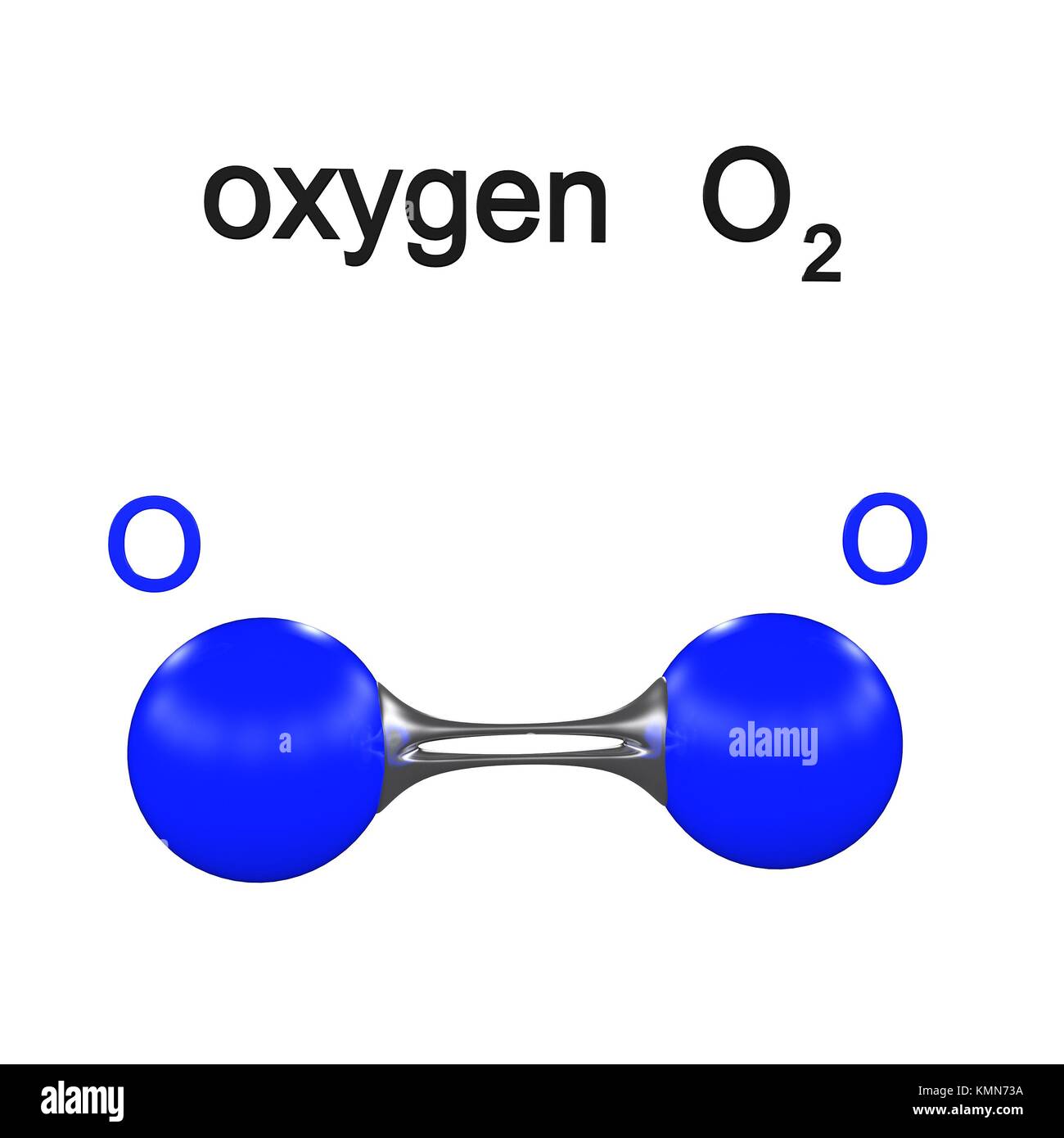 molecule, 3D illustration, oxygen Stock Photo - Alamy