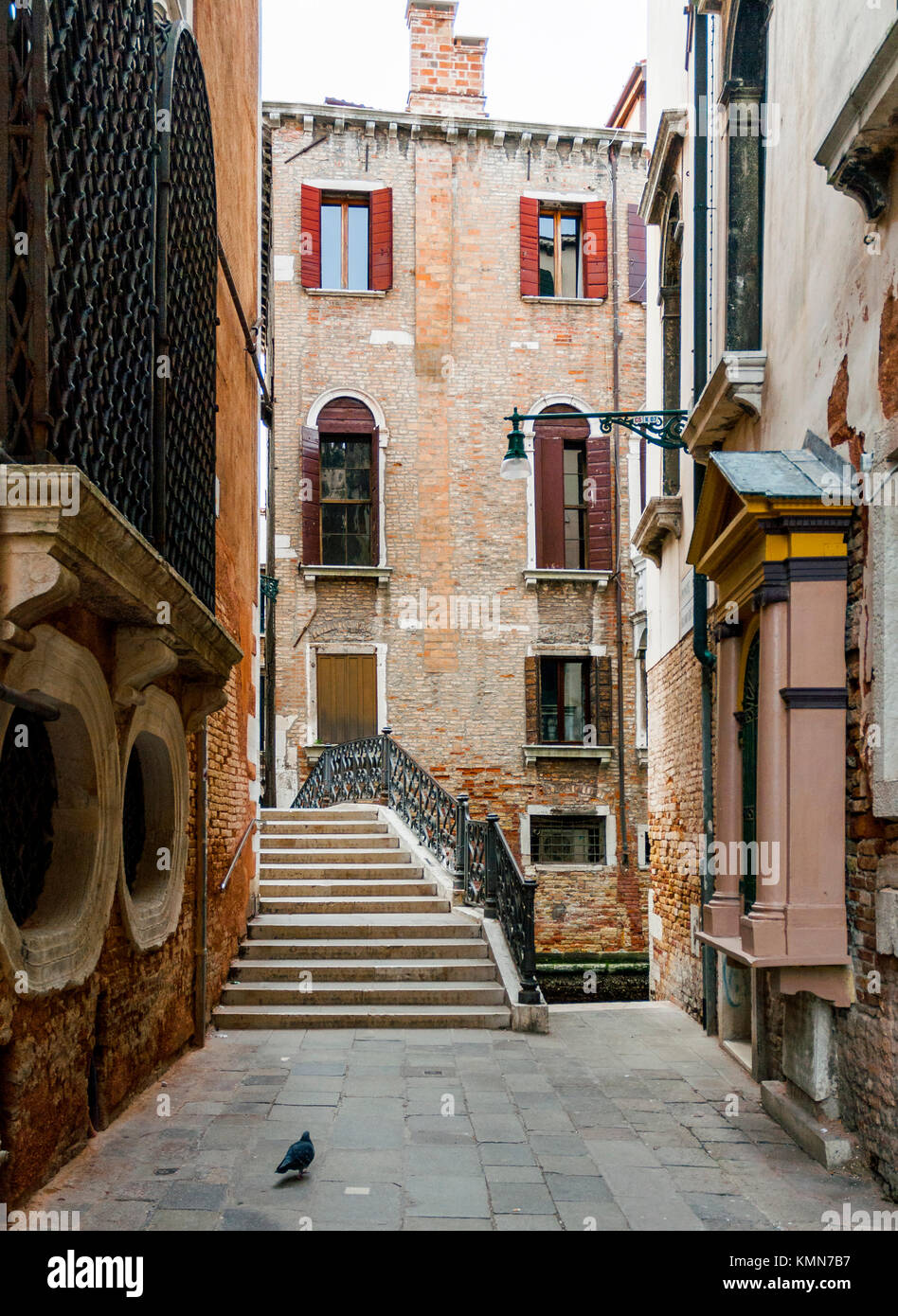 VENICE-MARCH 8:Venice street and bridge,Venice,Italy,on March 8,2017 ...