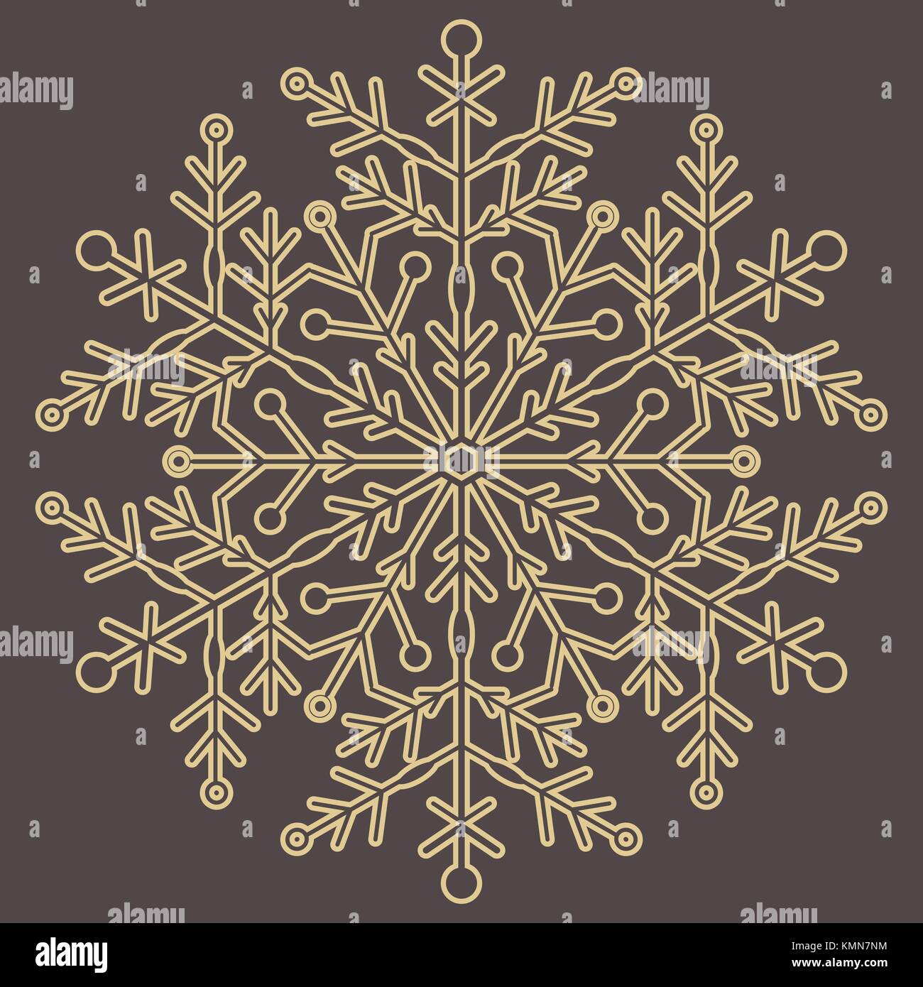 Pretty Vector Round Snowflake Stock Vector Image & Art - Alamy