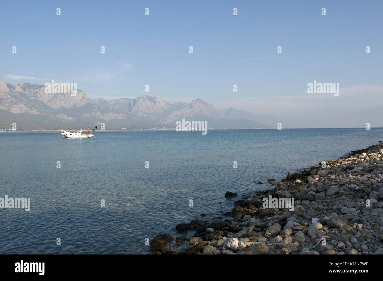 Kemer Antalia nice view of the sea. Beach Kemer Antalia with sand and ...