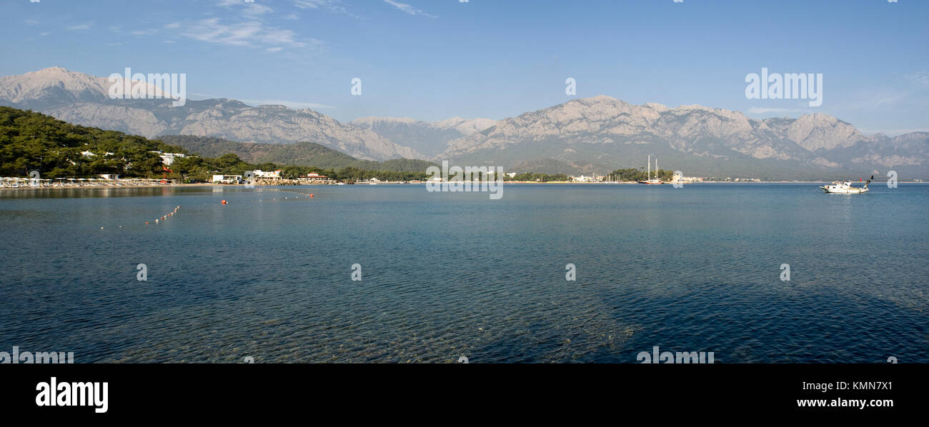 Kemer Antalia nice view of the sea. Beach Kemer Antalia with sand and ...