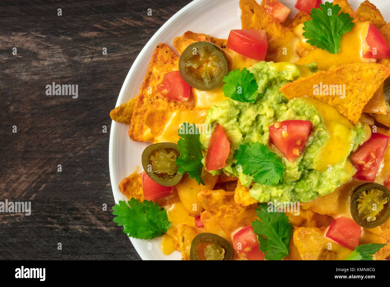 Nachos with cheese, traditional Mexican snack, with copyspace Stock ...