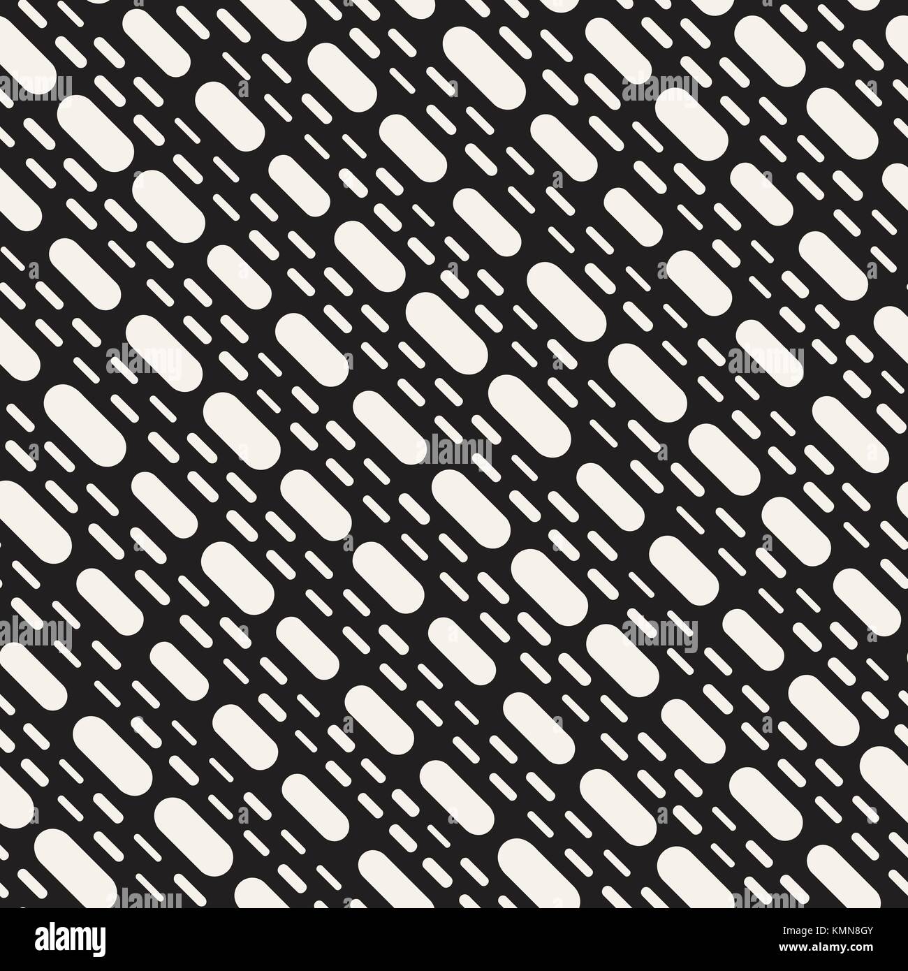 Black and White Irregular Rounded Dashed Lines Pattern. Modern Abstract ...