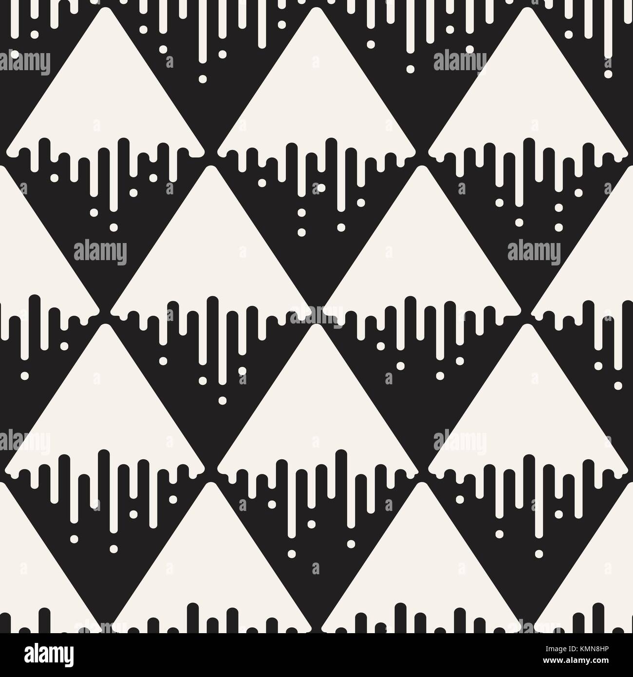 Vector seamless pattern with geometric spots. Monochrome random line ...