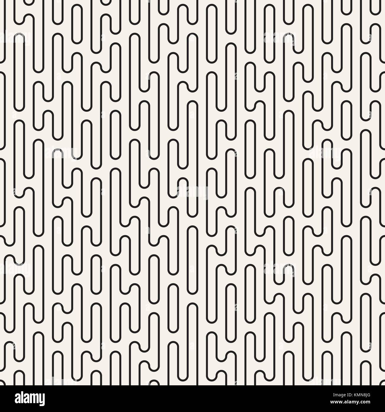Vector seamless pattern with geometric spots. Monochrome random line ...