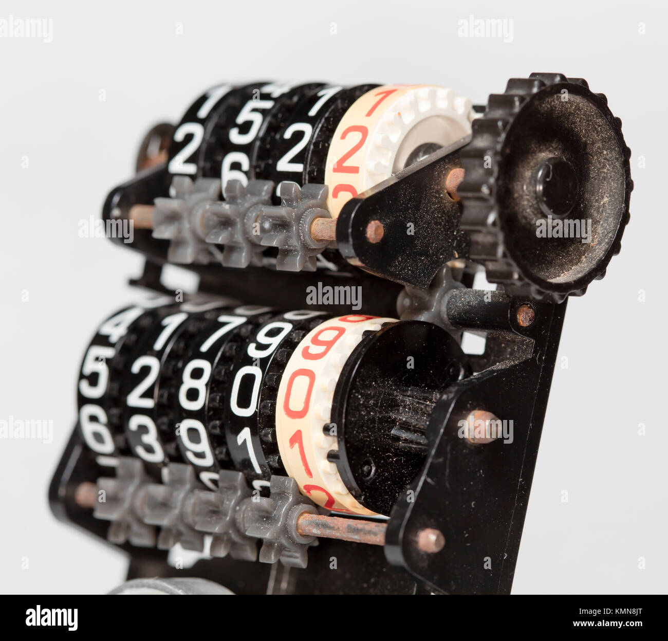 mechanical combination lock, counter Stock Photo - Alamy