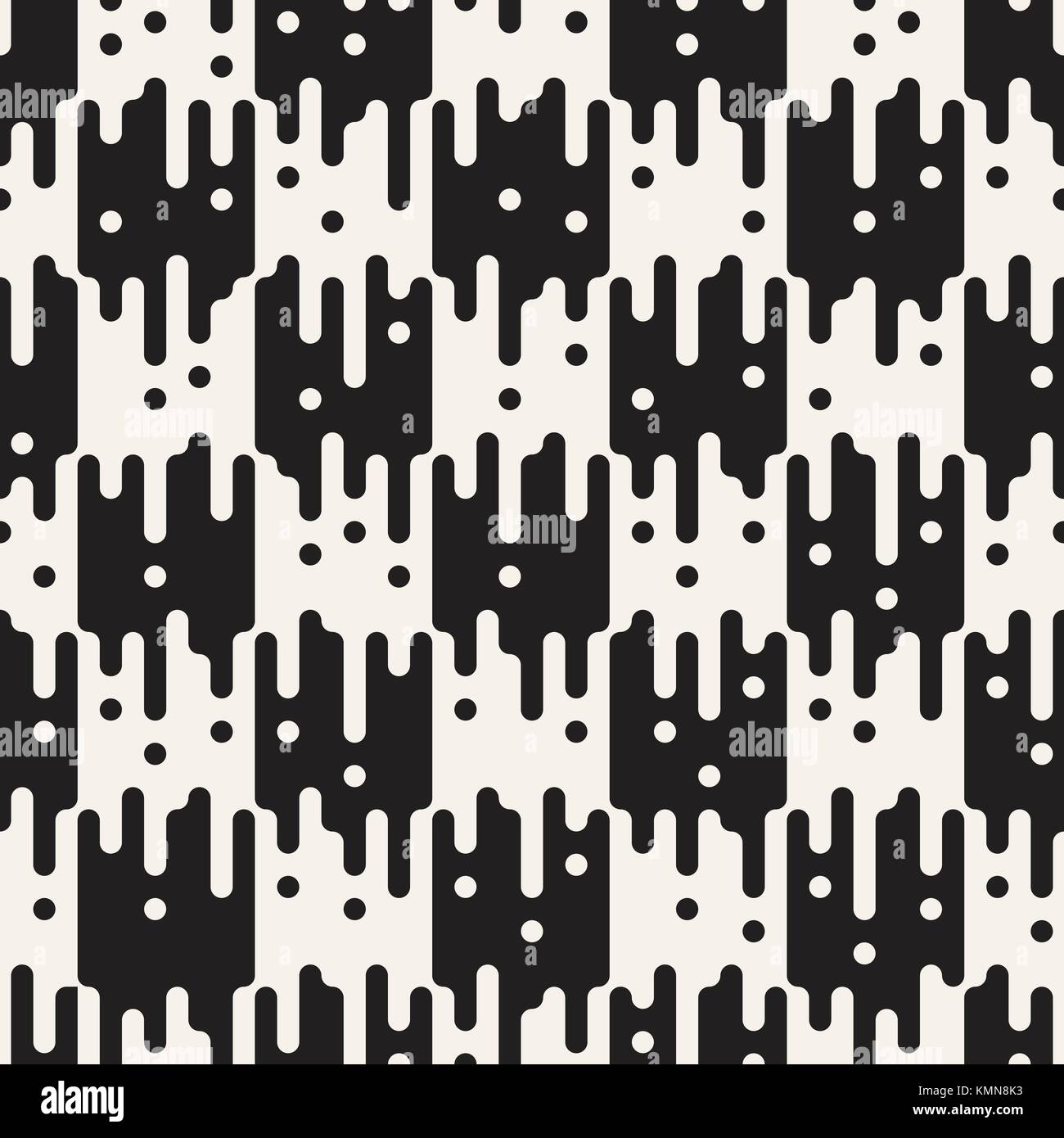 Vector seamless pattern with geometric spots. Monochrome random line ...