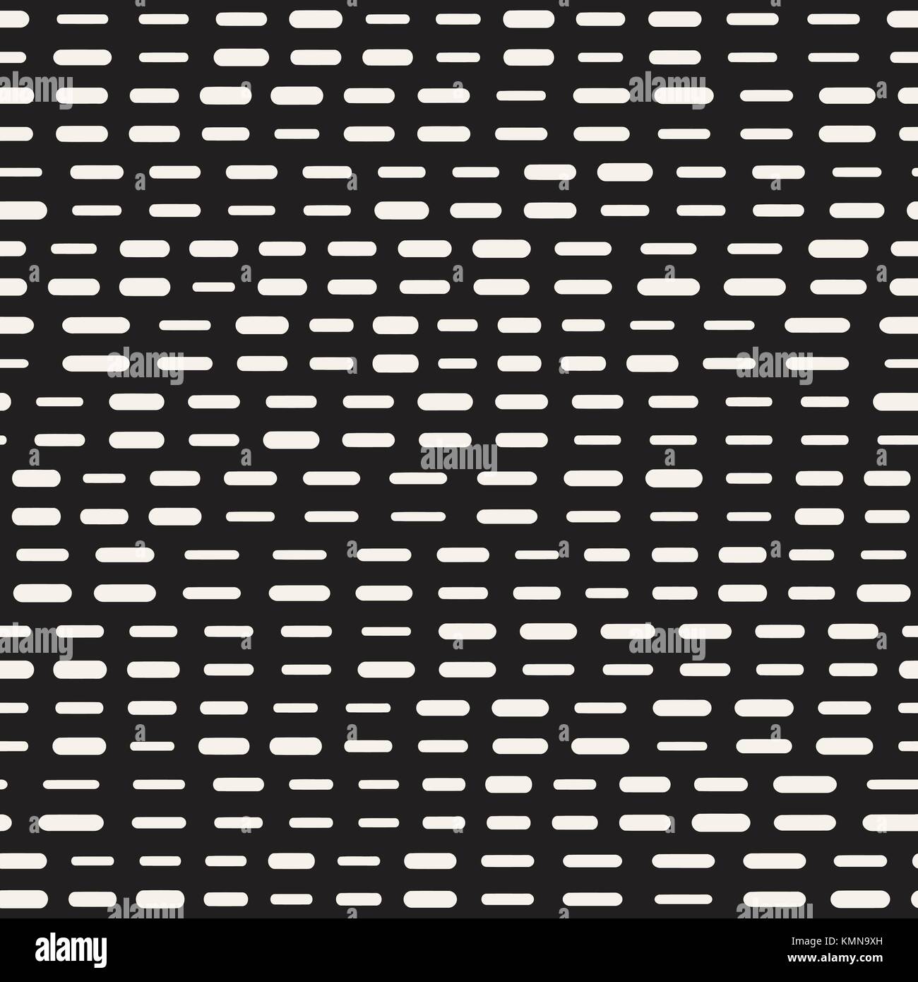 Black and White Irregular Rounded Dashed Lines Pattern. Modern Abstract ...