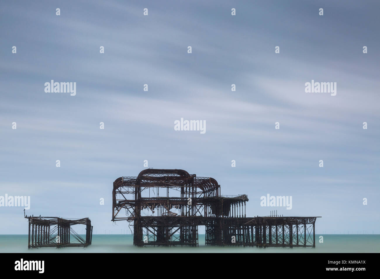 West Pier, old pier, remains of structure at Brighton, East Sussex ...