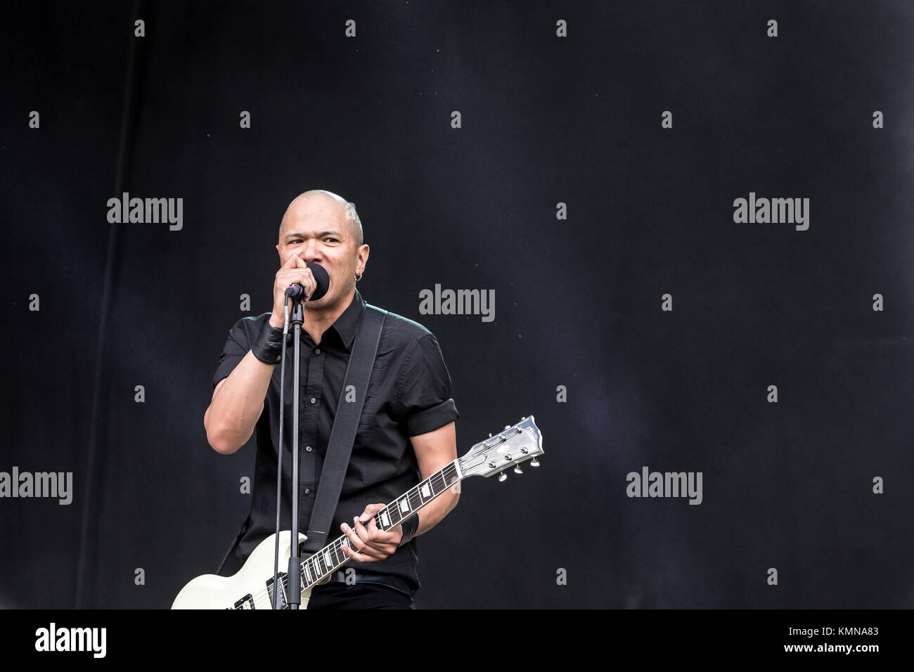 The Canadian rock band Danko Jones performs a live concert during the ...