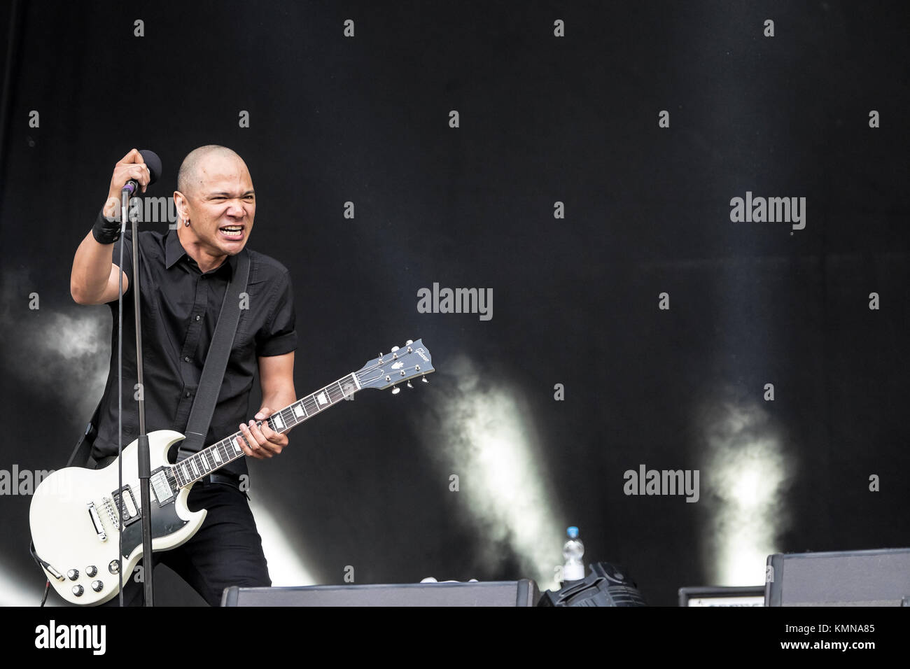 The Canadian rock band Danko Jones performs a live concert during the ...