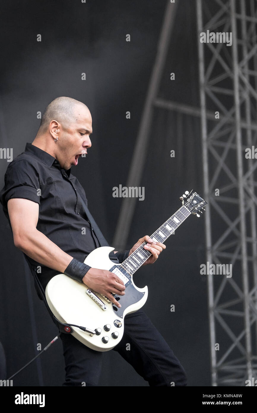 The Canadian rock band Danko Jones performs a live concert during the ...