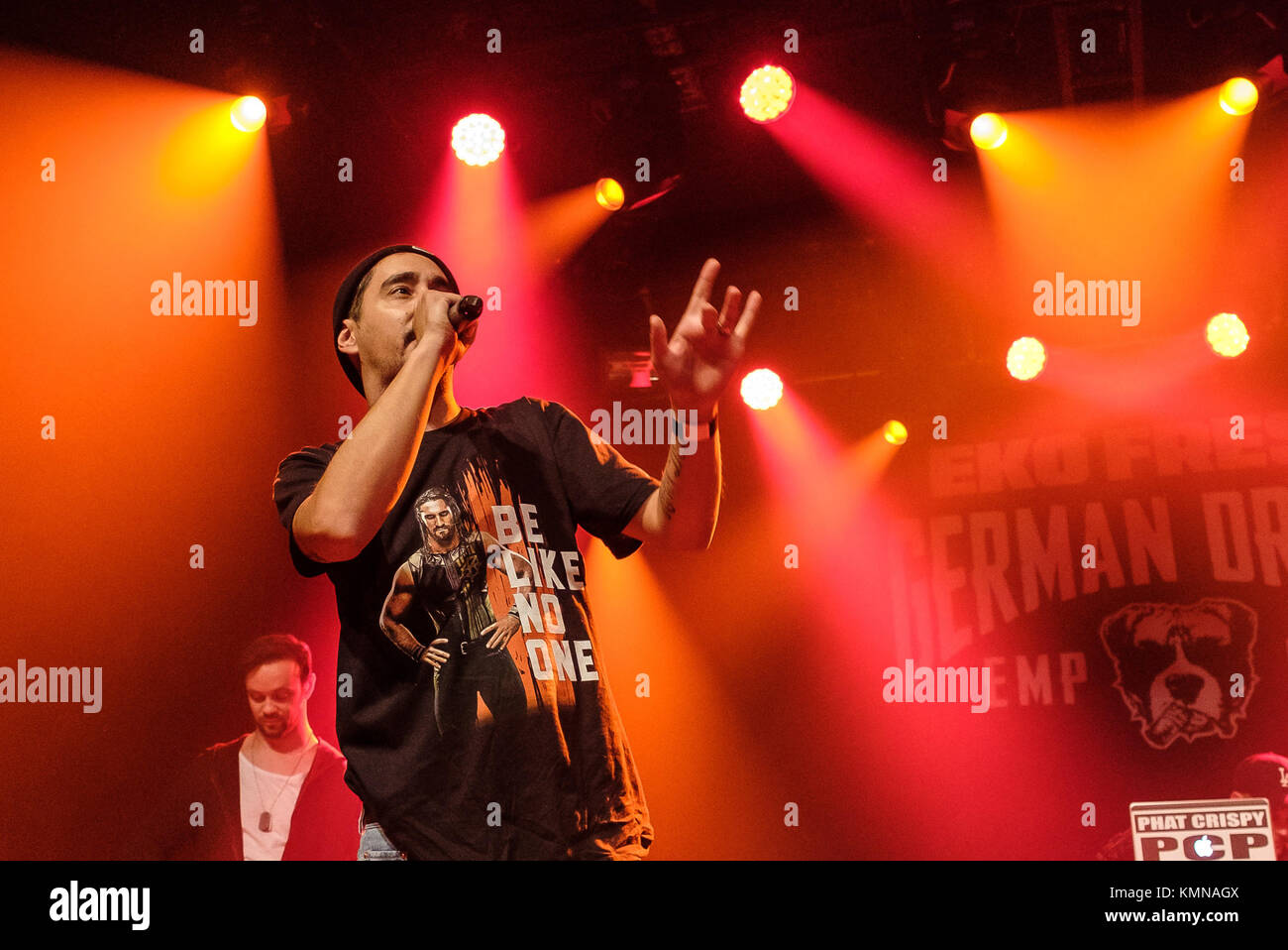 Switzerland, Bern - October 14, 2017. The German rapper Eko Fresh ...