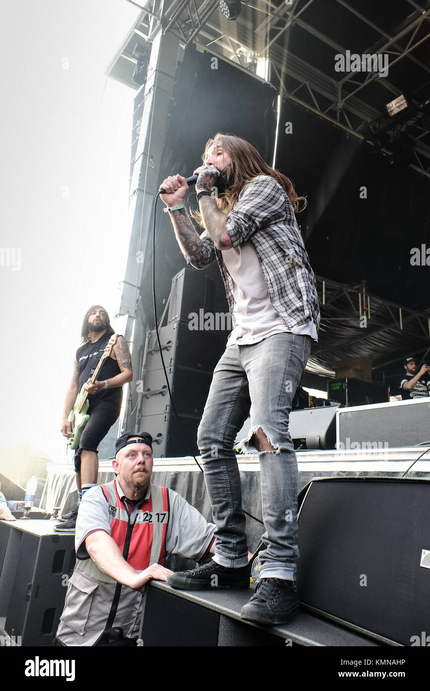 The American metalcore band Every Time I Die performs a live concert at ...