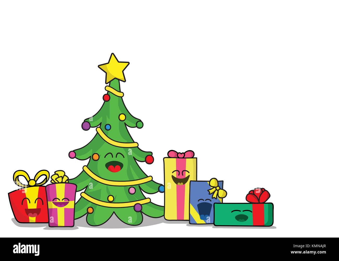 Cartoon illustration spruce tree hi-res stock photography and images ...