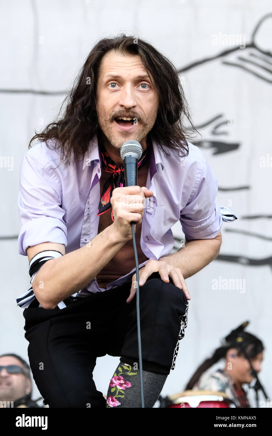 The American and international gypsy punk band Gogol Bordello performs ...