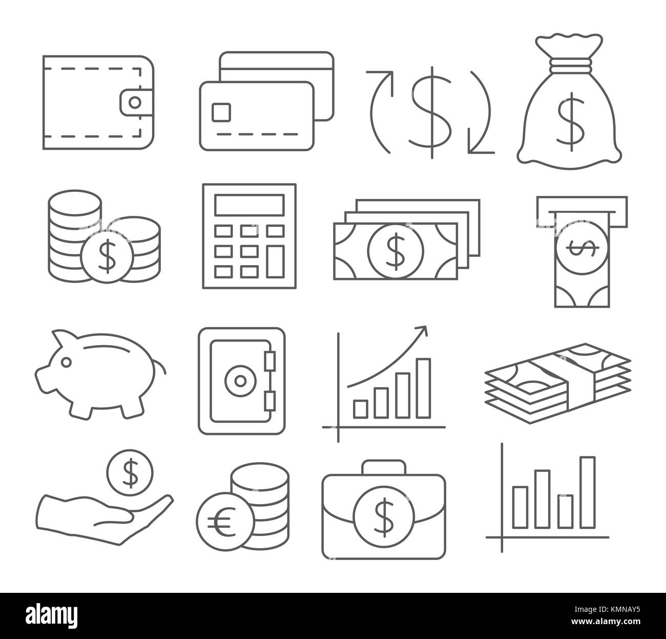 Money Line Icons Stock Vector Image & Art - Alamy