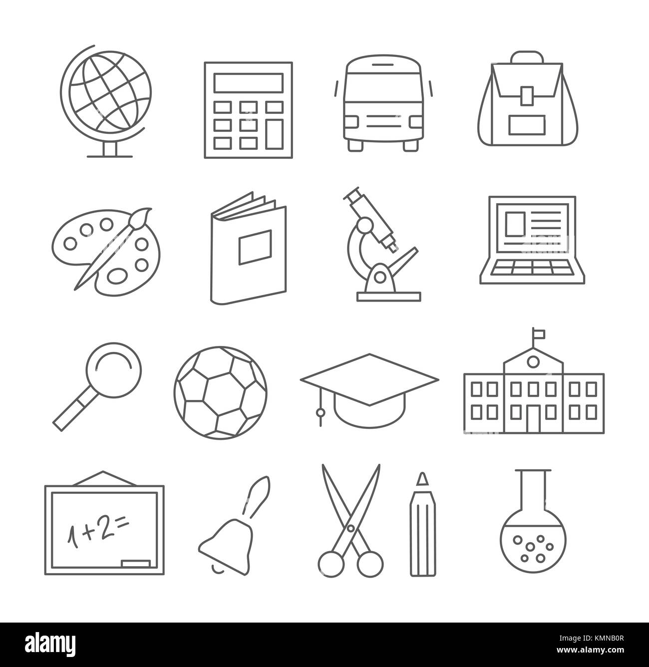 School backpack vector Cut Out Stock Images & Pictures - Alamy