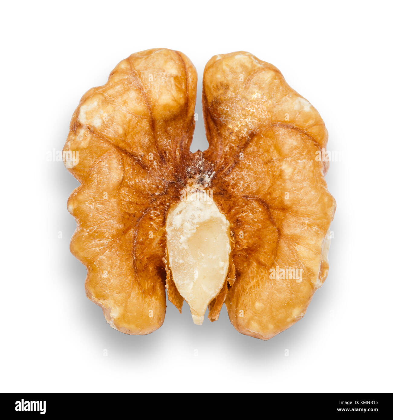 Walnut peeled isolated on white background. Clipping path Stock Photo ...