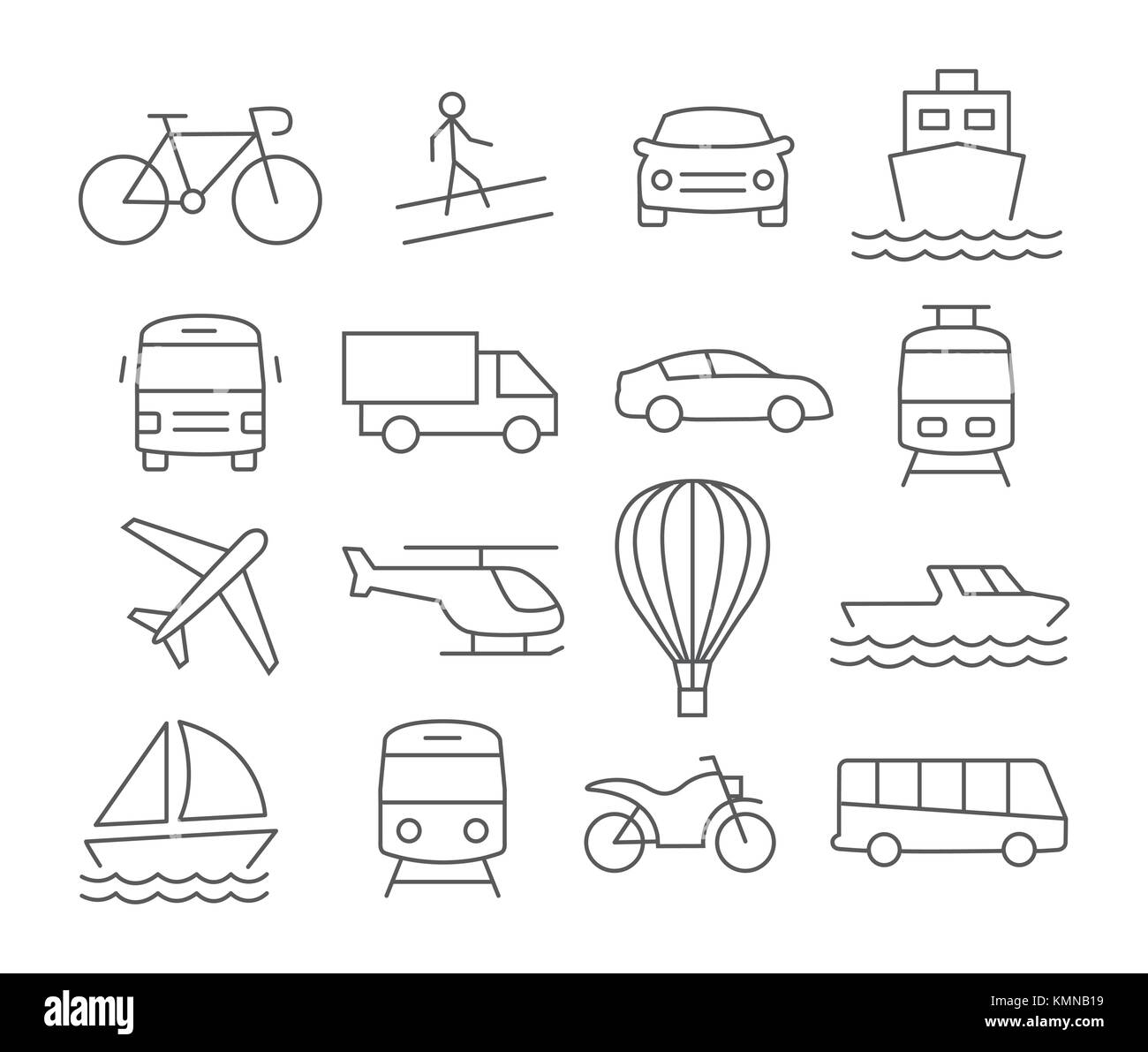 Transport Line Icons Stock Vector Image & Art - Alamy
