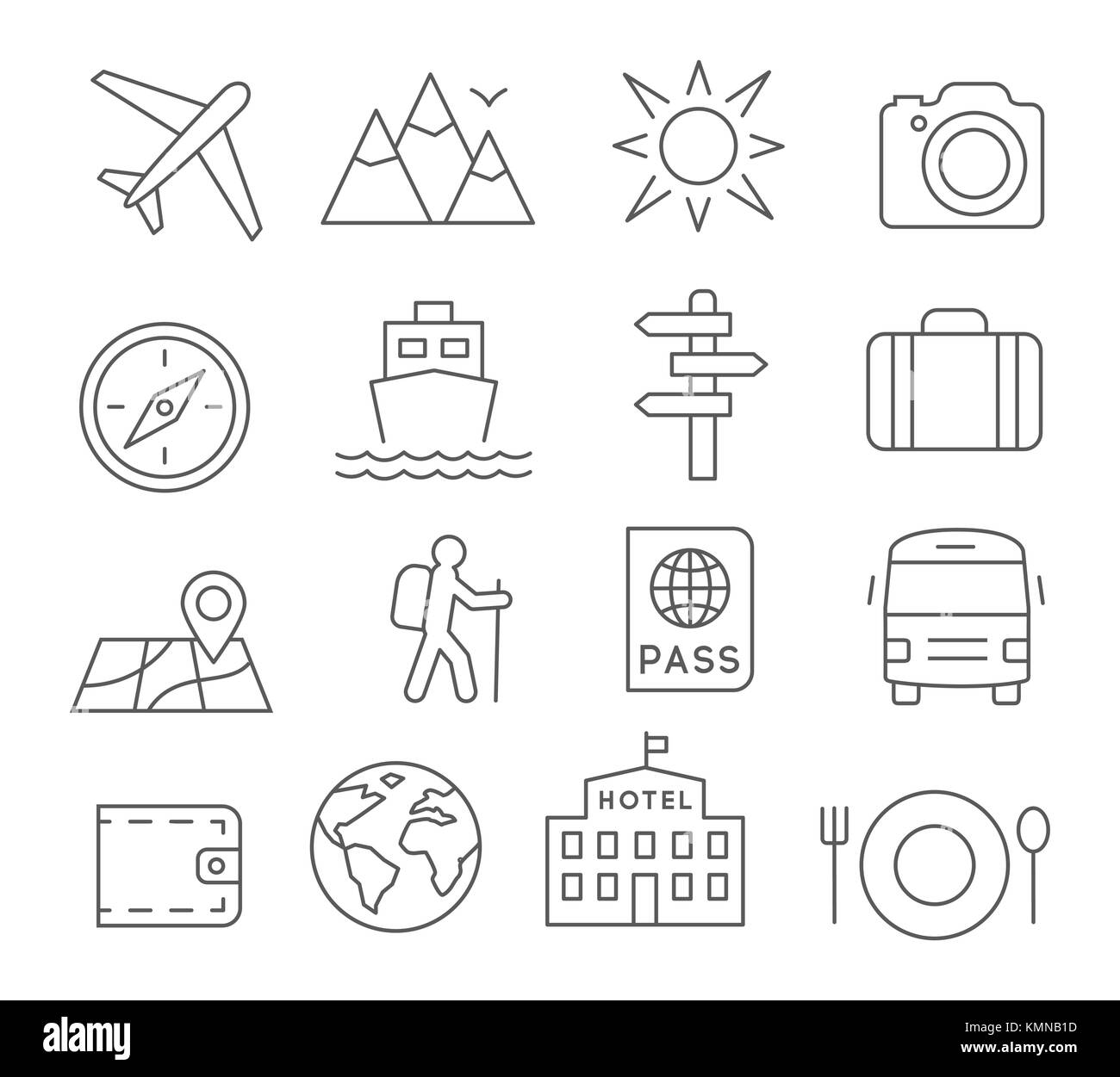 Rent line icons set Black and White Stock Photos & Images - Alamy