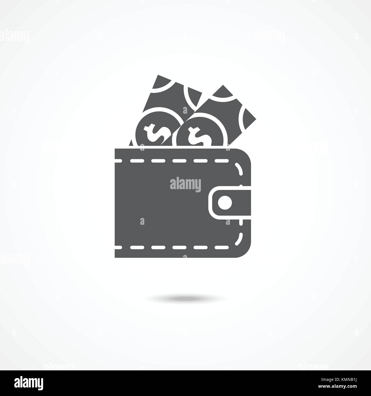 Wallet money on black Stock Vector Images - Alamy