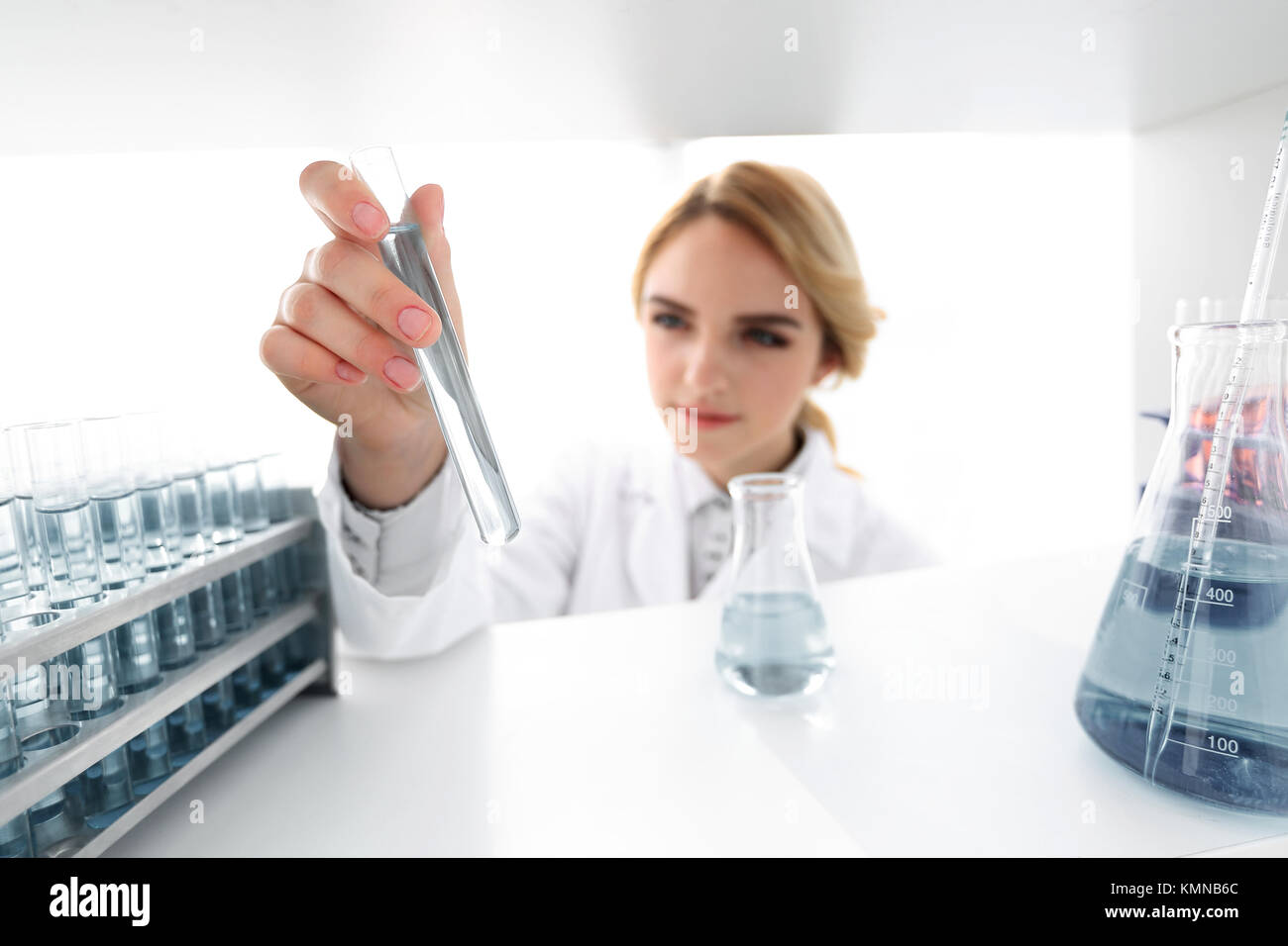 closeup.portrait of doctor biologist in the lab Stock Photo - Alamy