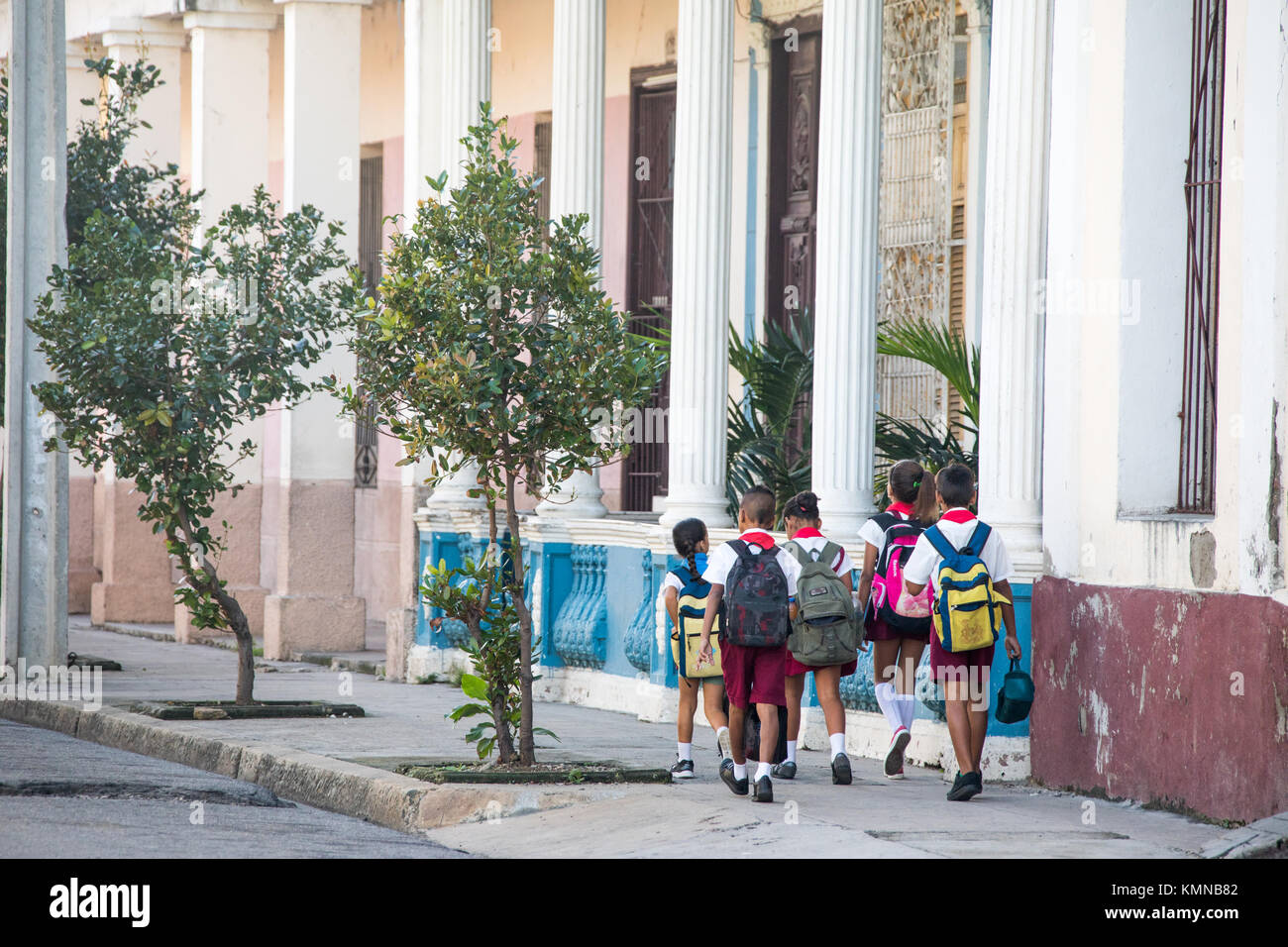 Children on their way to school, Cienfuegos, Cuba Stock Photo - Alamy