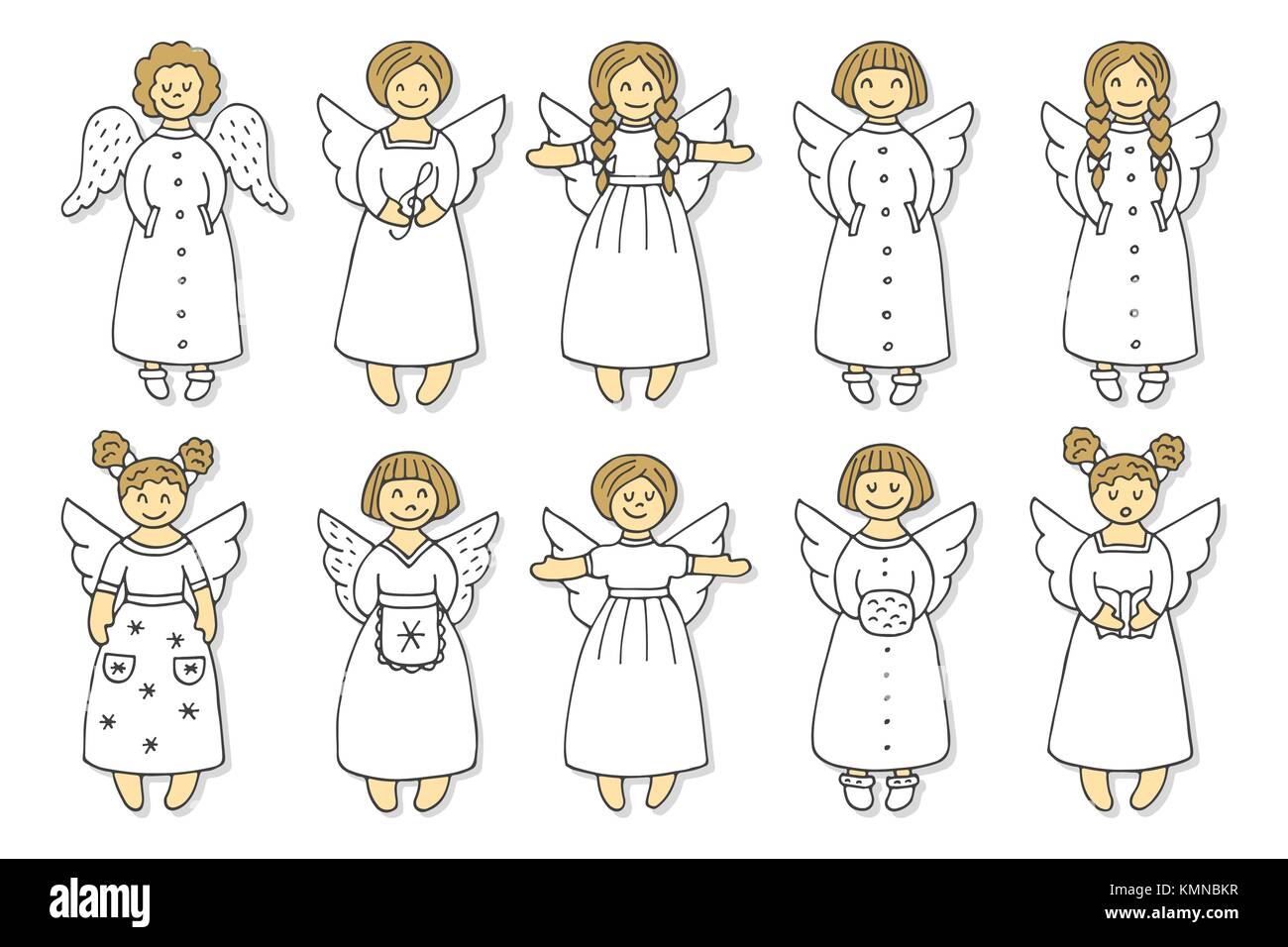 set of colored angel icons Stock Vector Image & Art - Alamy