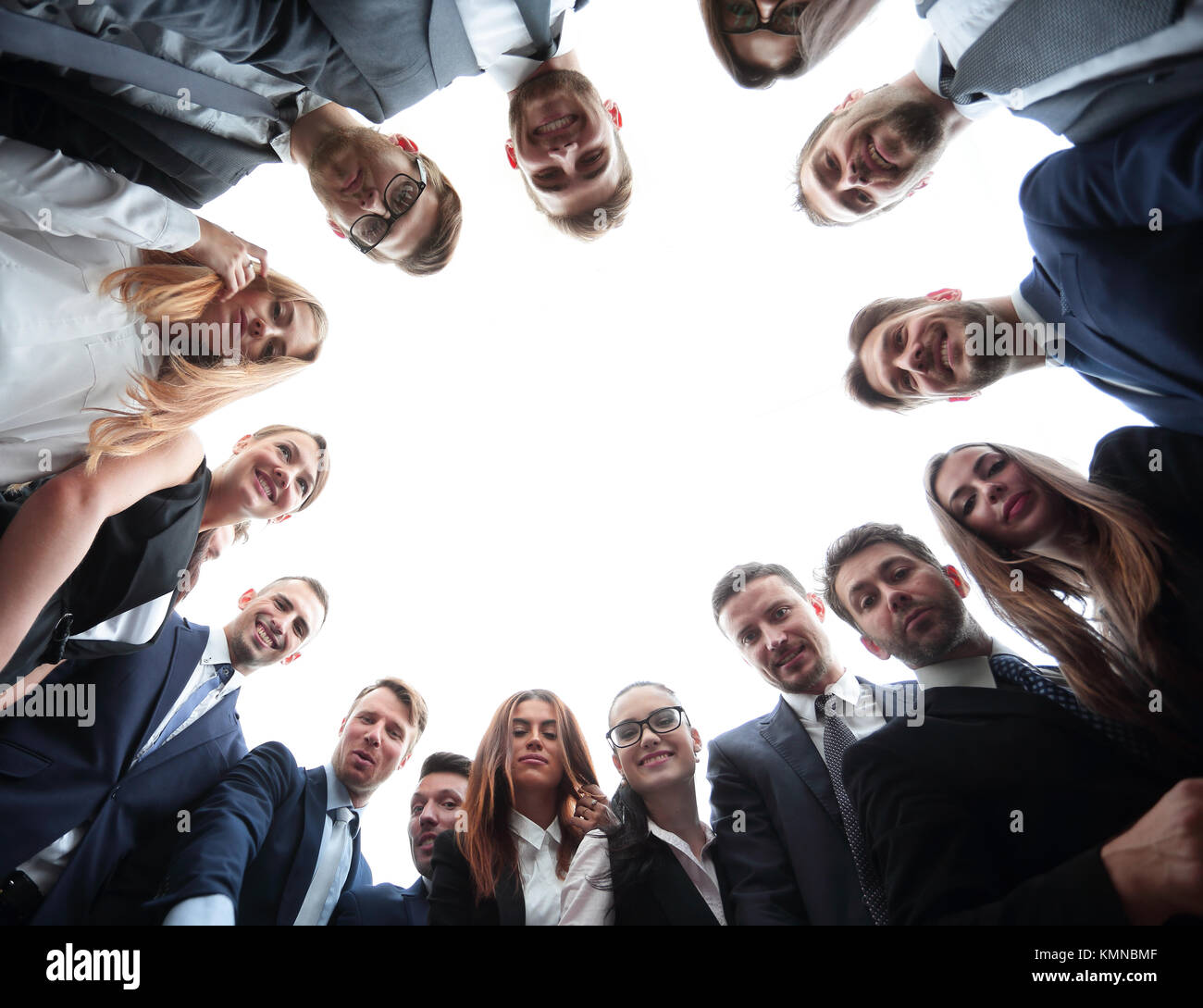concept of team building.business team standing forming a circle Stock ...