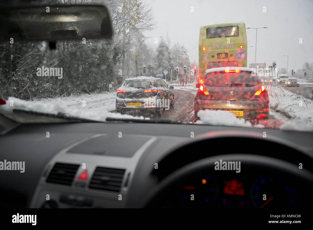 Cars sit in rush hour traffic in Belfast city centre after an overnight ...