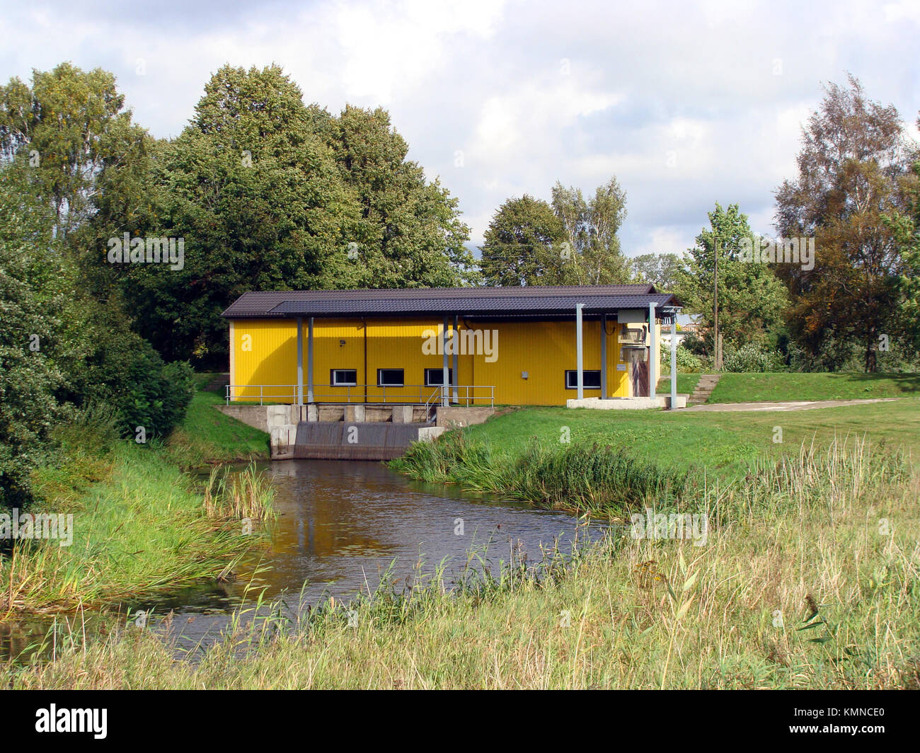 Electric powered pump station on field drainage and irrigation system ...