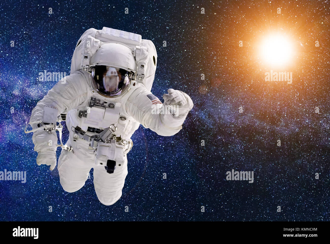 Astronaut in space - Elements of this iimage furnished by NASA Stock ...
