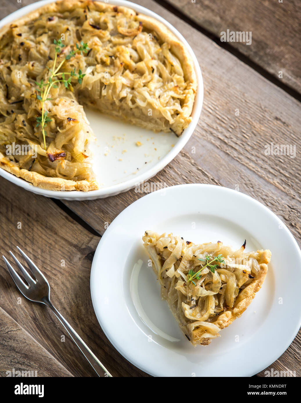 French open onion pie Stock Photo - Alamy