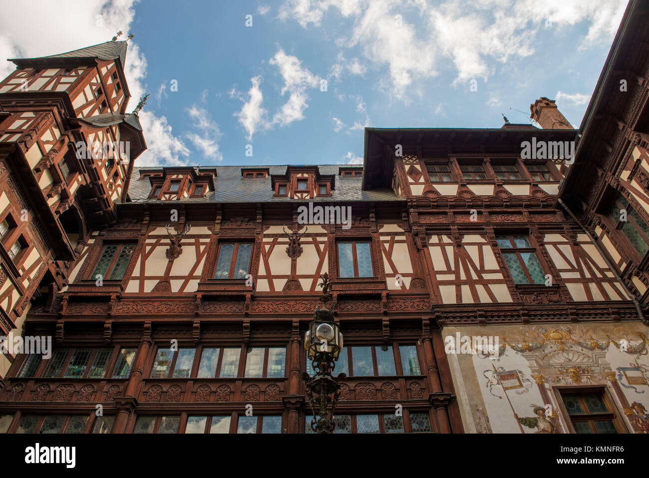 pelesh castle fasade Stock Photo - Alamy