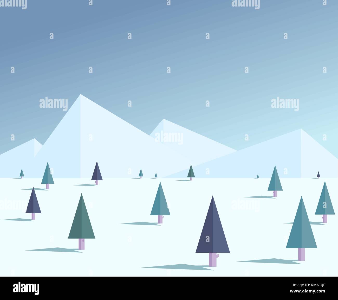 Vector illustration flat forest Stock Vector Images - Alamy