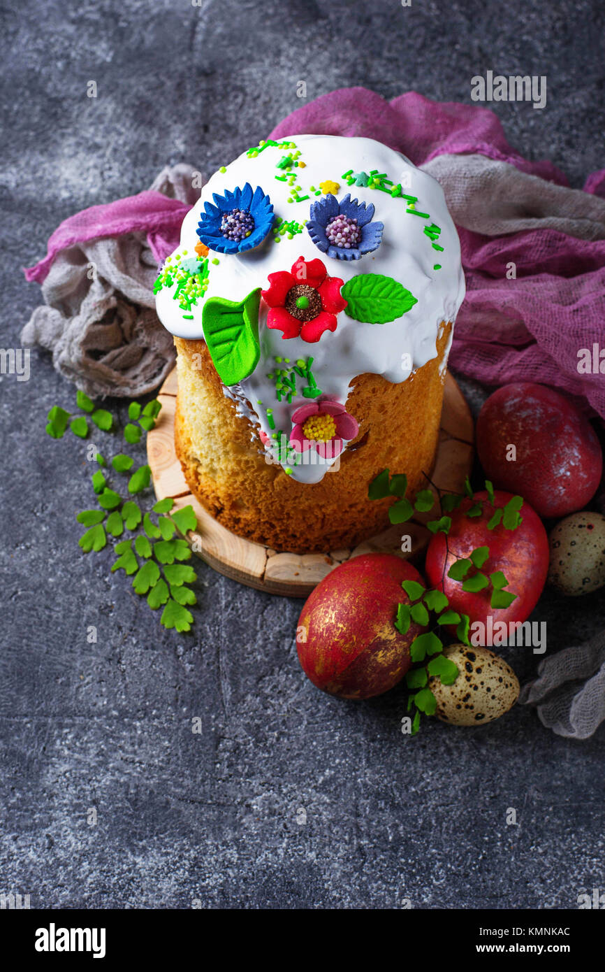 Traditional Easter cake with topping Stock Photo - Alamy