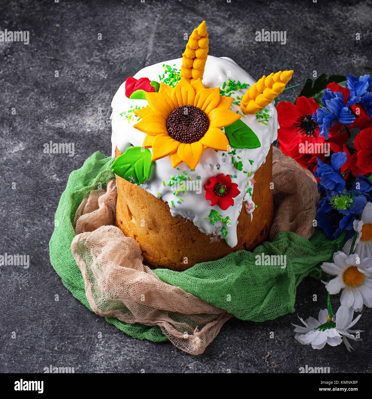Traditional Easter cake with topping Stock Photo - Alamy