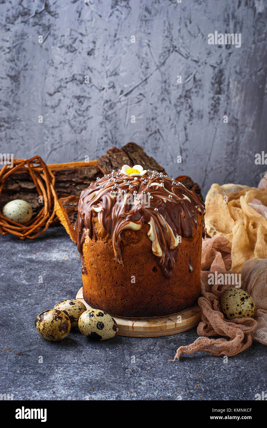 Traditional Easter cake with topping Stock Photo - Alamy