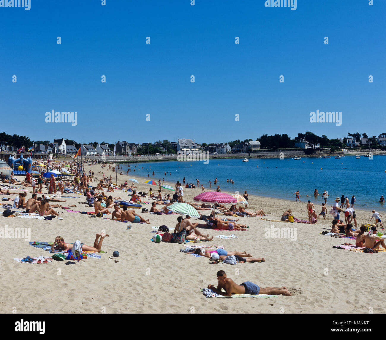 9692. Finistere, Benodet, Beach, Brittany, France Stock Photo - Alamy