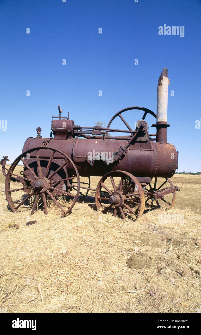 Old abandoned steam tractor Stock Photo - Alamy