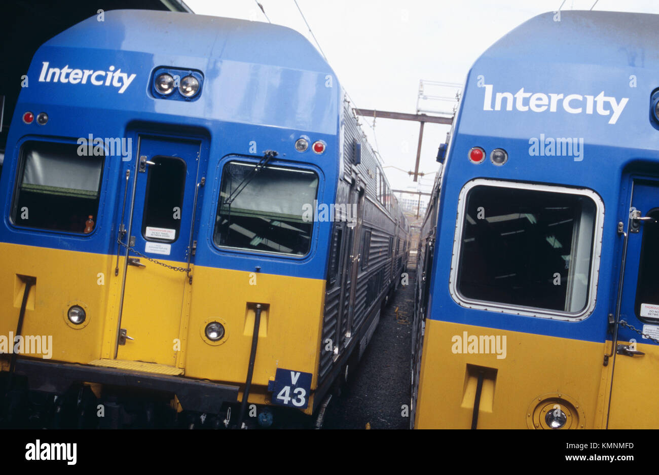 Intercity passenger trains Stock Photo - Alamy